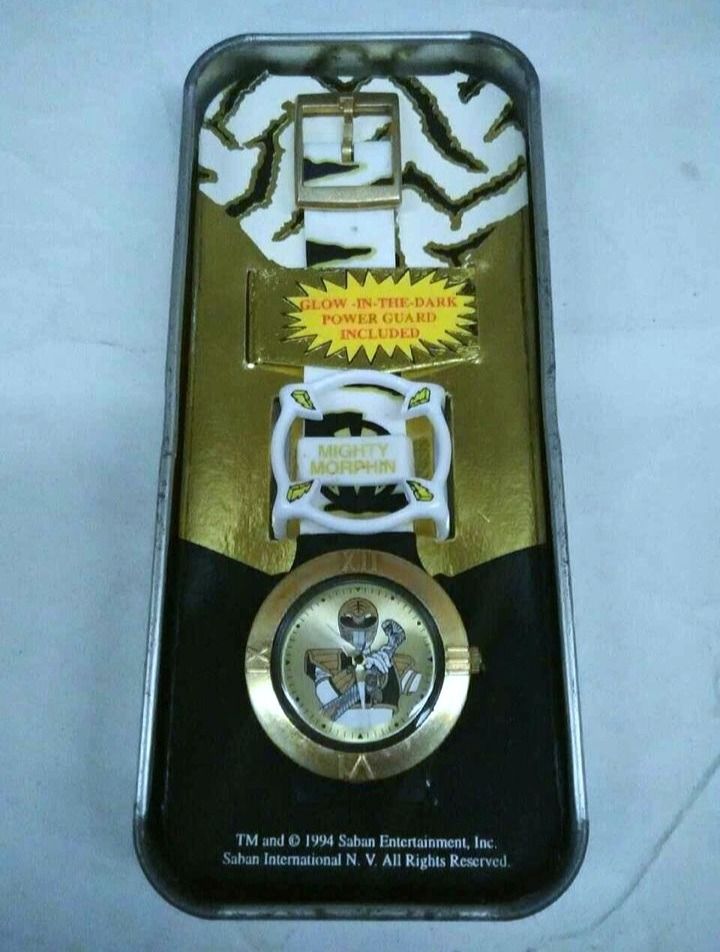 Vintage 1994 Mighty Morphin Power Rangers White Ranger Watch [Super ...