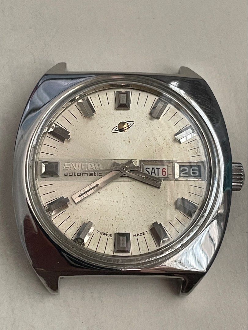 Vintage ENICAR Automatic Day/Date Swiss Made ‘70s Caliber AR 167 (24J ...