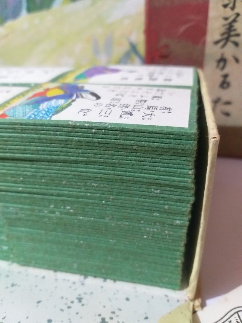 Vintage Japanese playing cards Tengu Karuta cards Japanese literary ...