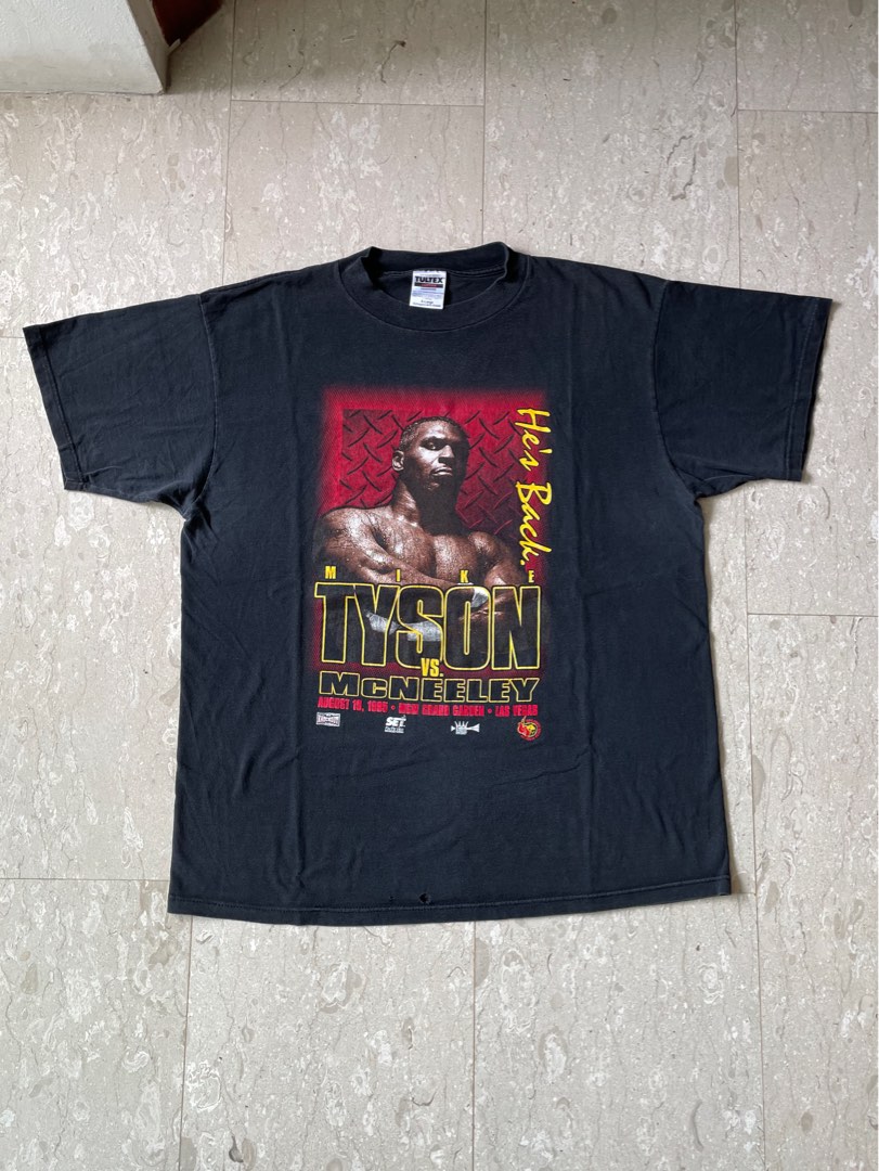 Vintage Mike Tyson vs McNeeley Shirt, Men's Fashion, Tops & Sets, Tshirts & Polo Shirts on Carousell