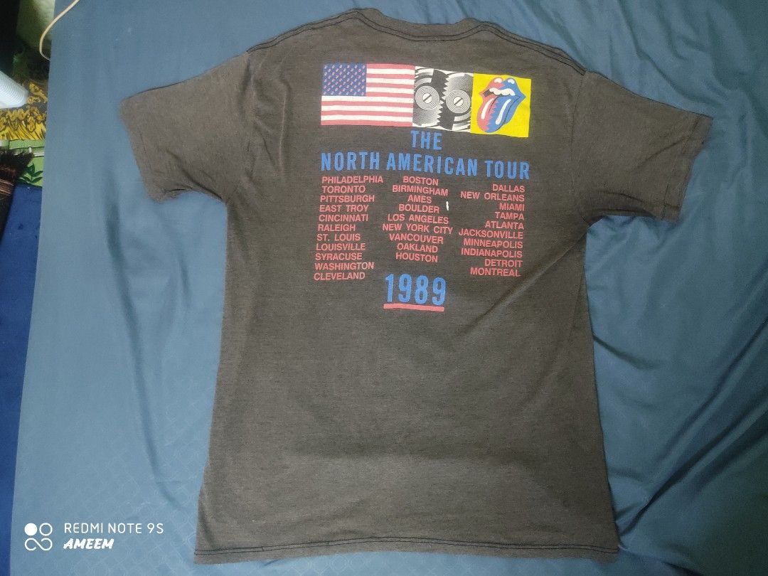 Vintage rolling stones lidah 89, Men's Fashion, Activewear on Carousell