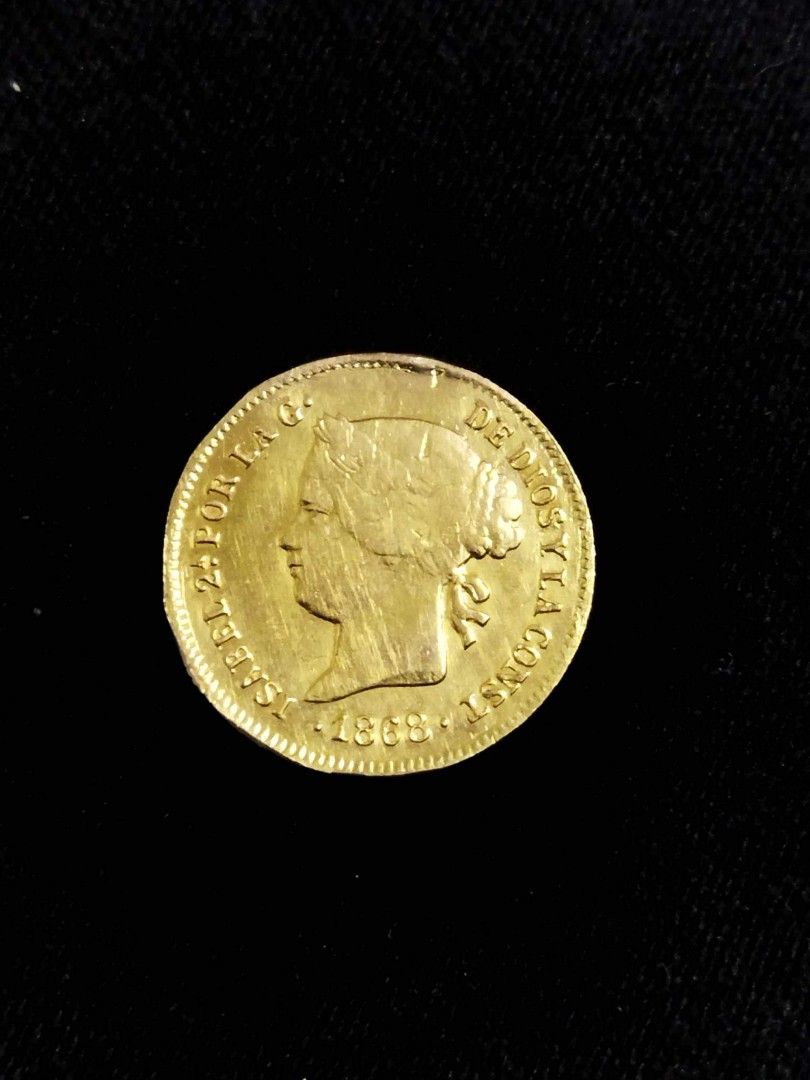1868 1p isabel gold coins, Hobbies & Toys, Memorabilia & Collectibles ...