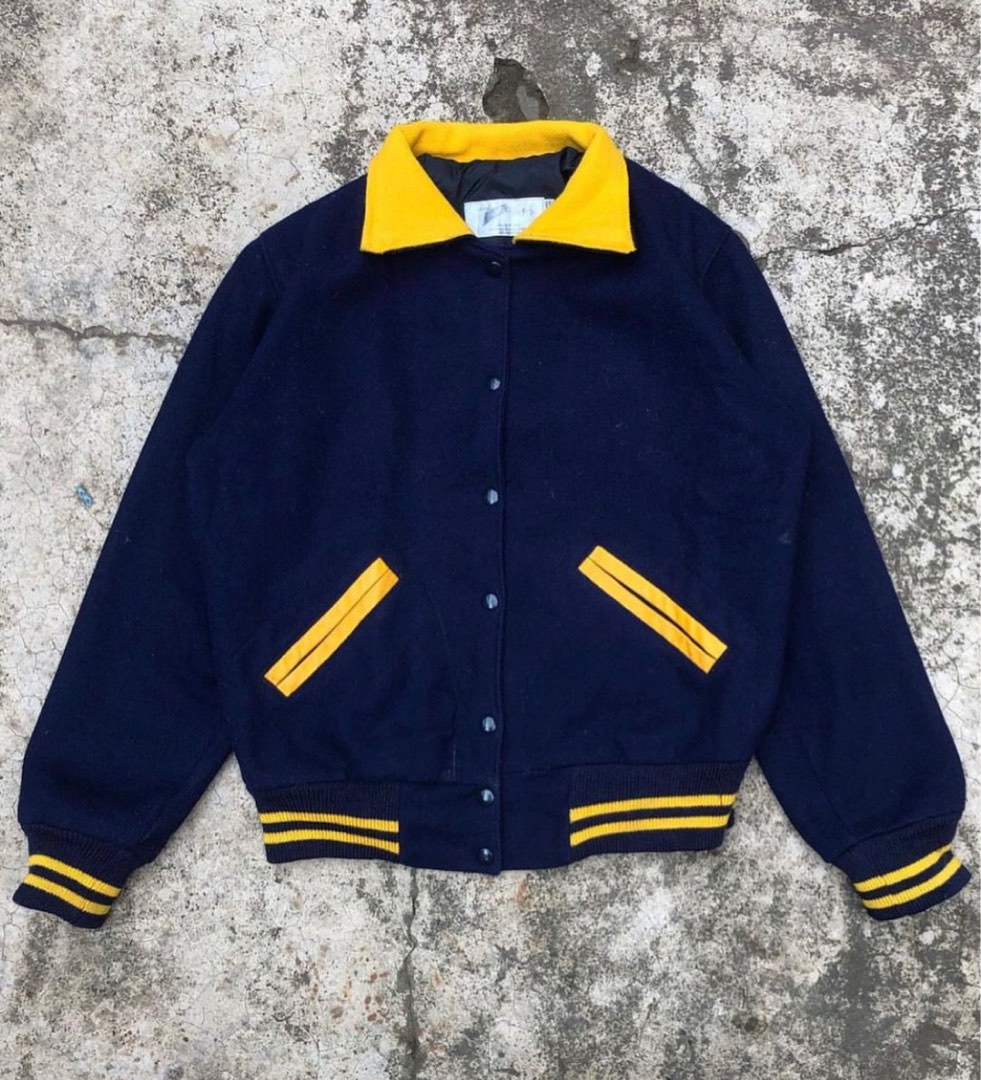 1970s wool varsity jacket, Men's Fashion, Coats, Jackets and Outerwear ...
