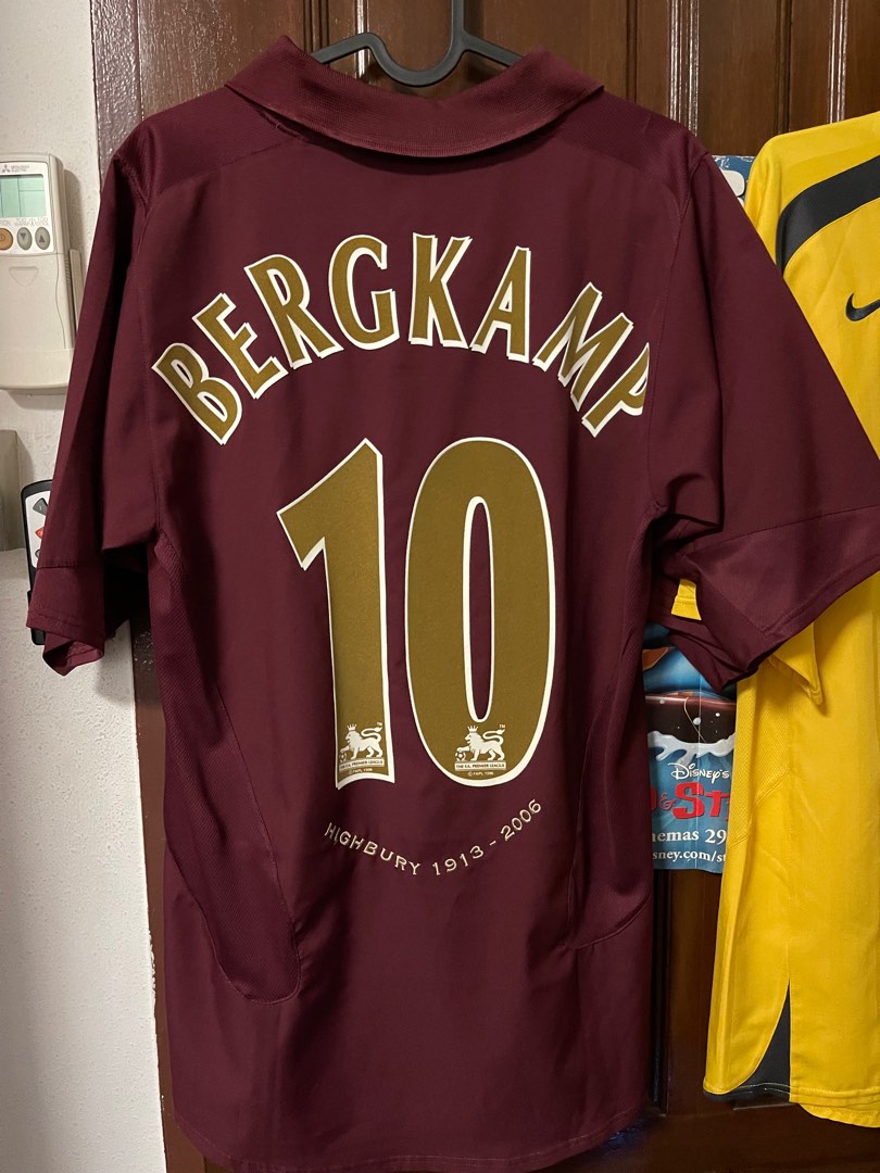 2005-2006 05/06 Arsenal Highbury Home Shirt Bergkamp, Men's Fashion ...