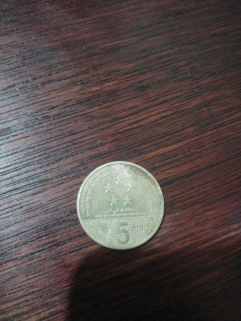 5 Peso Leyte Gulf Landing Commemorative Coin, Hobbies & Toys ...