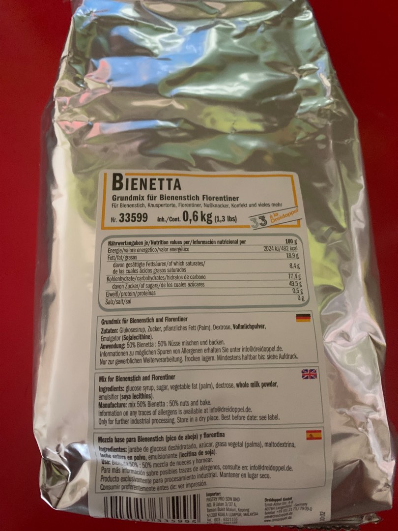 ( SOLD OUT) 600G BIENETTA FLORENTINE, Food & Drinks, Homemade Bakes on ...