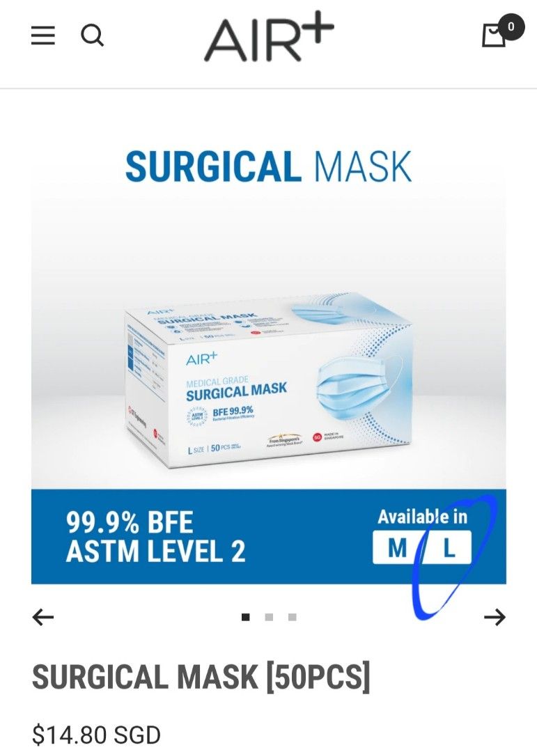 air+ plus surgical mask, Health & Nutrition, Face Masks & Face Shields ...