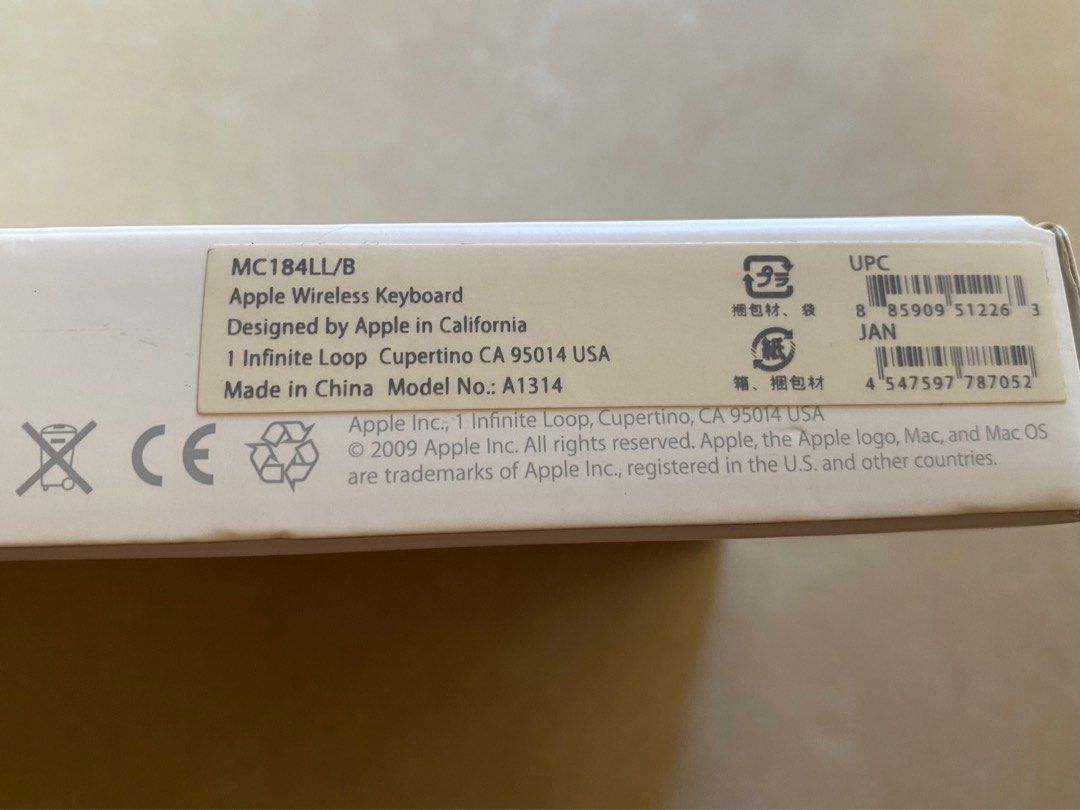 Apple Wireless Keyboard Model A1314 Computers And Tech Parts And Accessories Computer Keyboard On