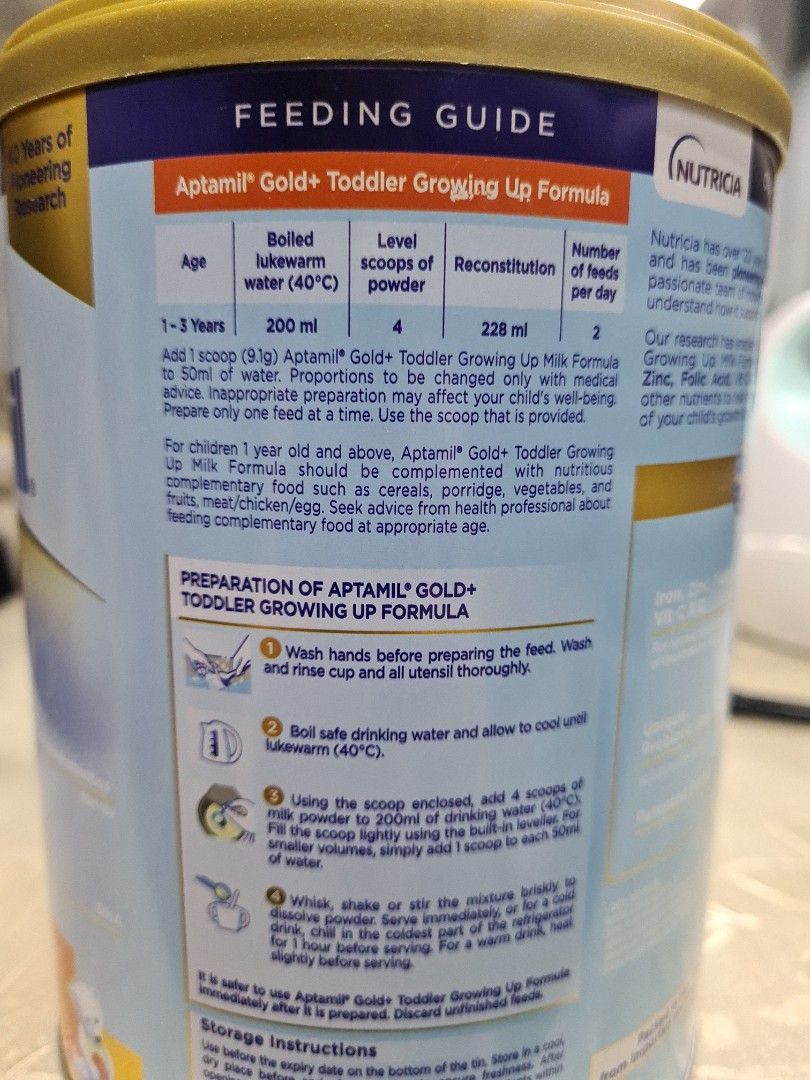 Aptamil gold+ 3 900gr, Babies & Kids, Nursing & Feeding, Weaning ...