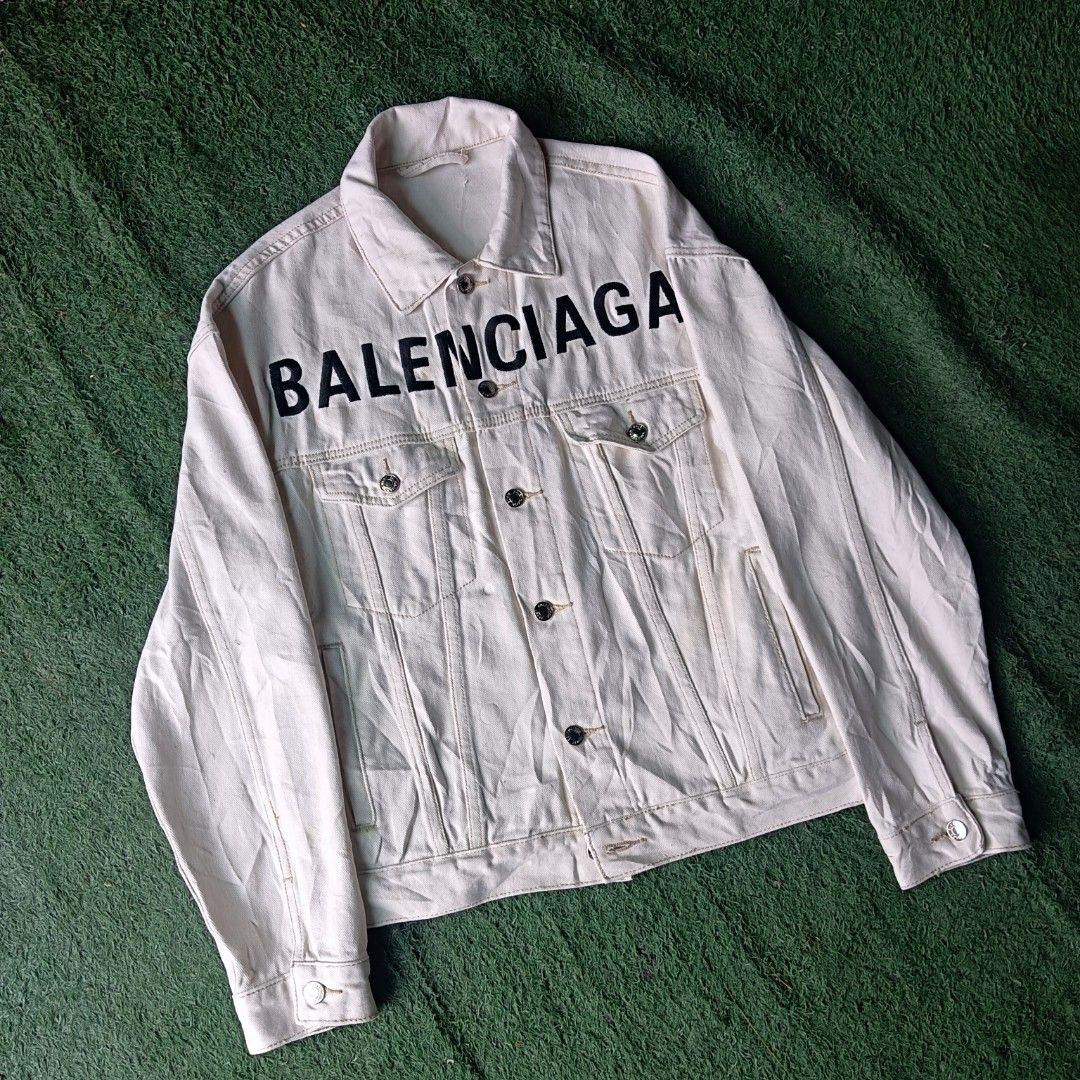 Balenciaga denim jacket, Men's Fashion, Coats, Jackets and Outerwear on ...