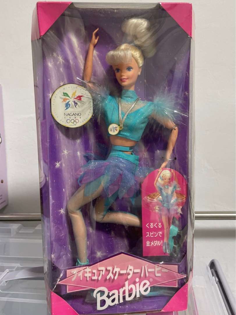 Barbie 1997 |Skater Wind Up Spin Doll|Nagano Olympic Winter Games ...
