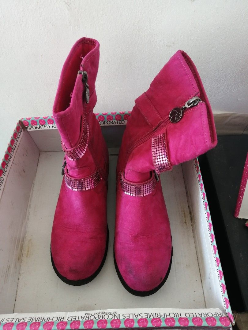 Barbie boots, Babies & Kids, Babies & Kids Fashion on Carousell