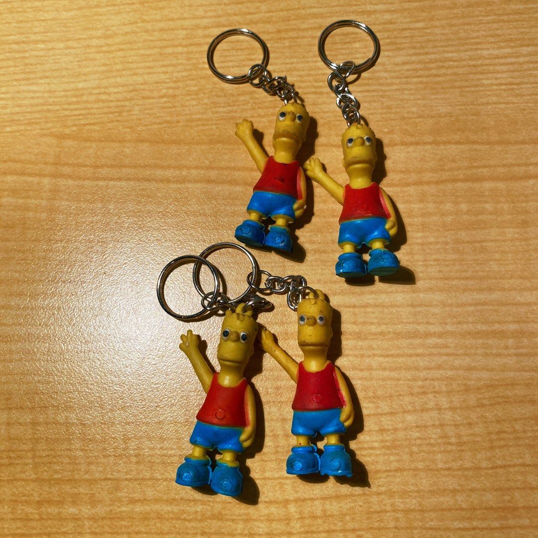 Bart Simpson Keychain Set, Hobbies & Toys, Toys & Games on Carousell