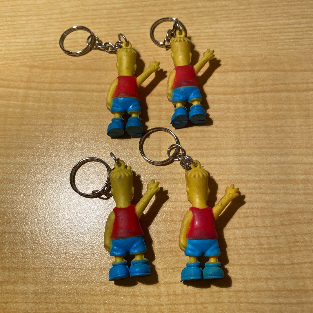 Bart Simpson Keychain Set, Hobbies & Toys, Toys & Games on Carousell