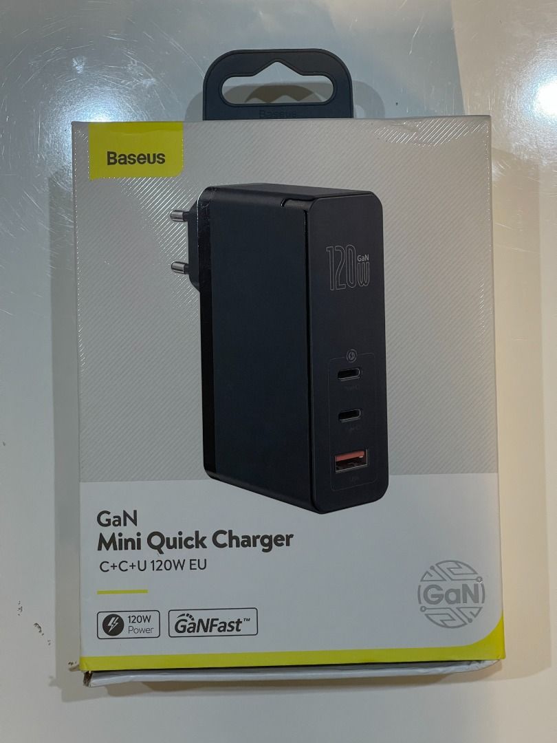 Baseus GaN2 Pro CCGAN-J01 120W fast charger with 2 USB-C PPS PD 3.0 and ...