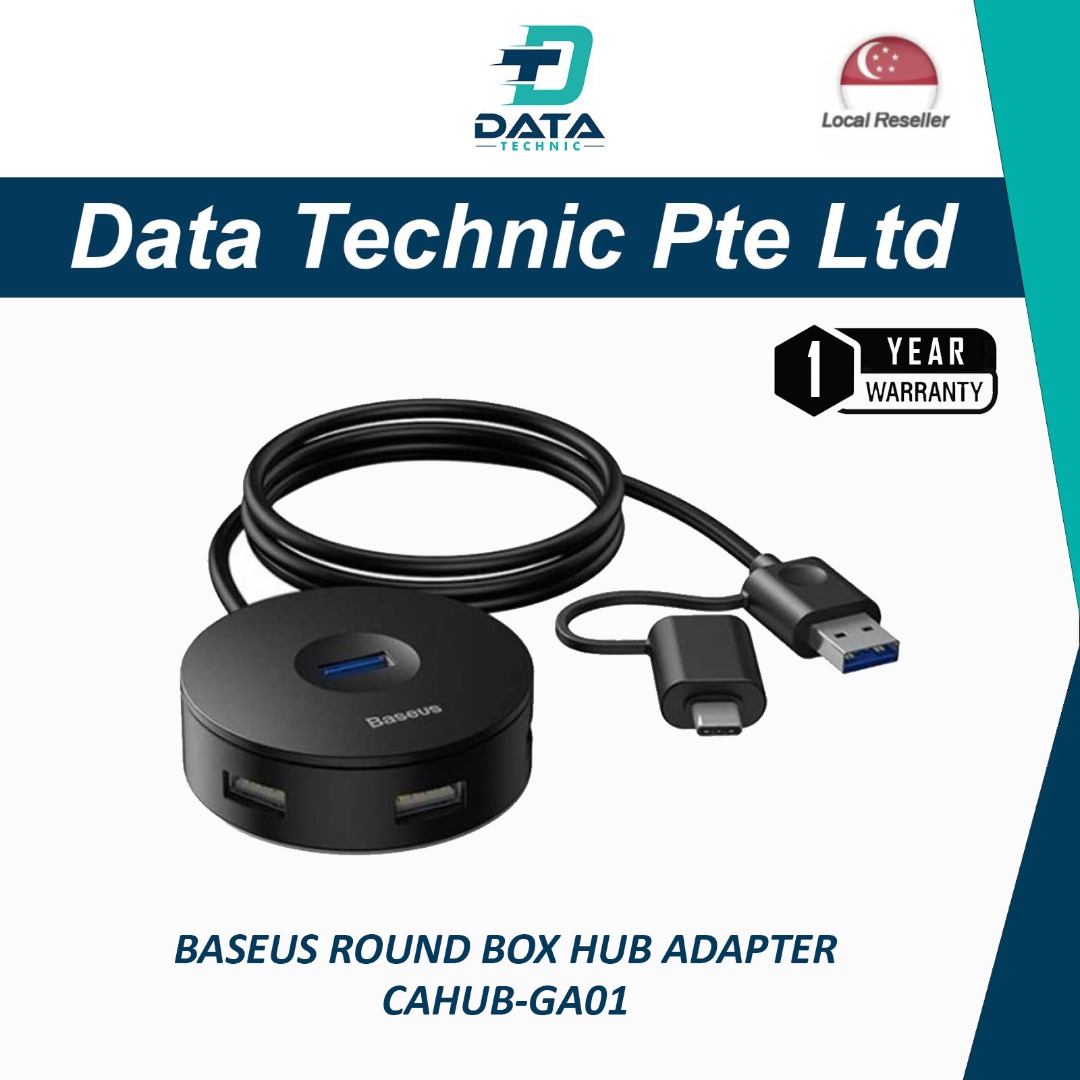 BASEUS ROUND BOX HUB ADAPTER CAHUB-GA01, Computers & Tech, Parts ...