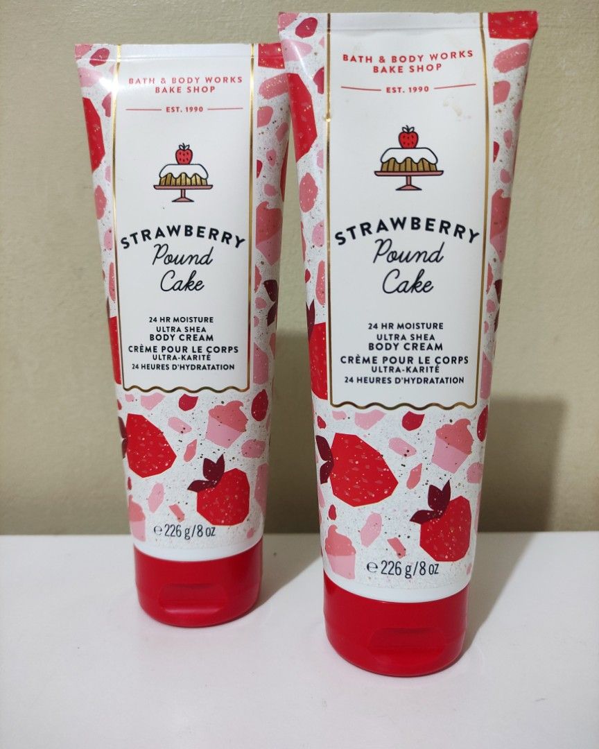 Bath & Body Works Strawberry Pound Cake Body Cream, Beauty & Personal Care, Bath & Body, Body ...