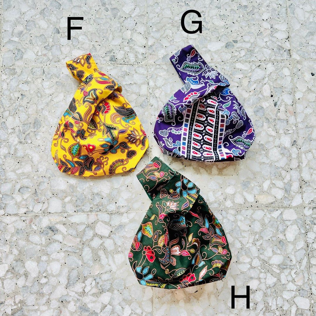 Batik Mini Knot Bag Handmade in Singapore, Women's Fashion, Bags ...