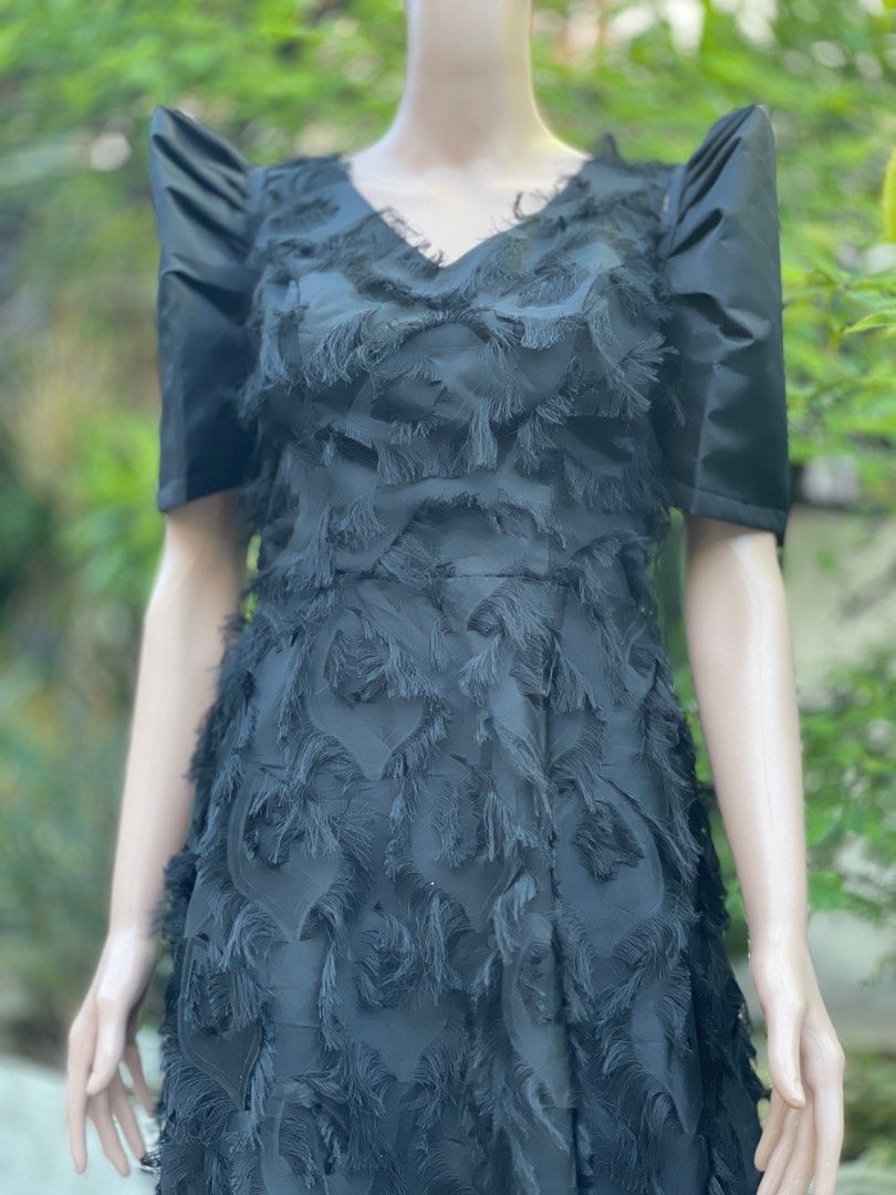 Black Filipiniana Dress, Women's Fashion, Dresses & Sets, Dresses on ...