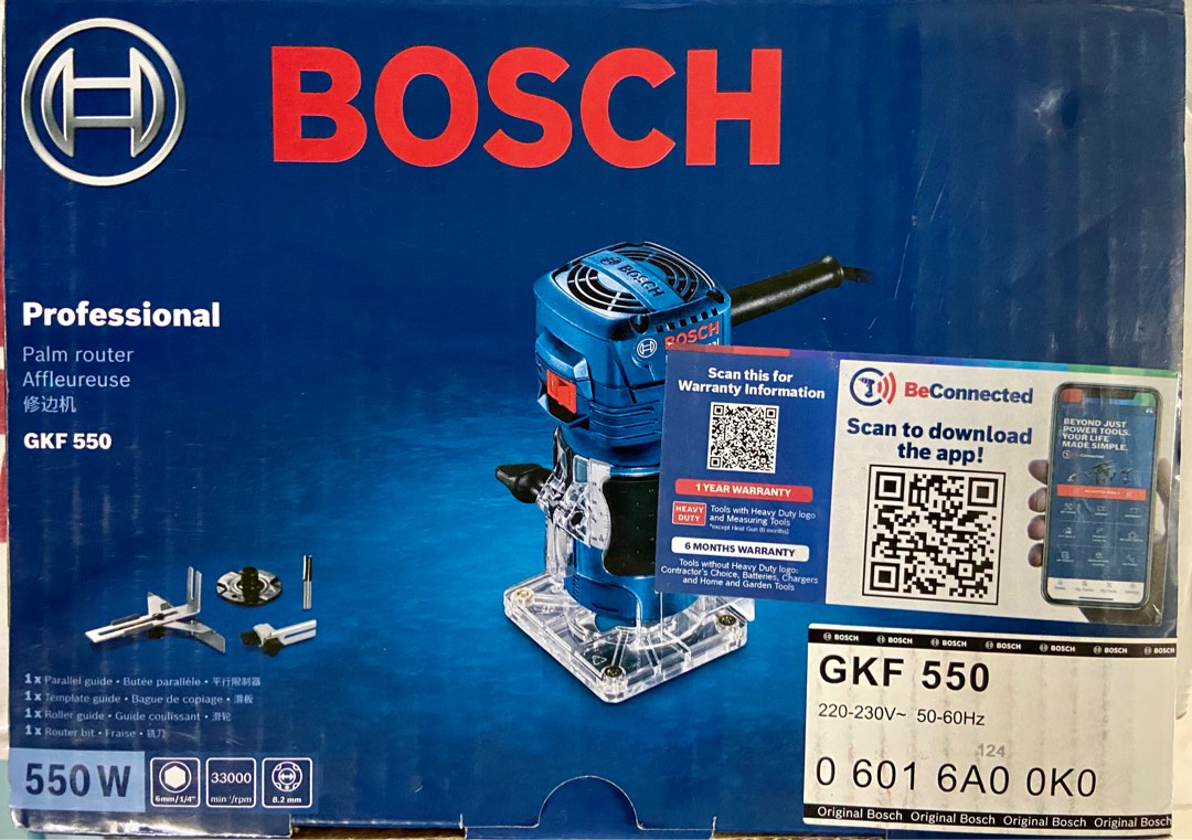Bosch Palm Router GKF 550 orig bnew, Commercial & Industrial ...