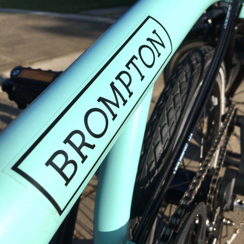 Brompton Bike decal/sticker vinyl cut die cut sticker, Sports Equipment ...