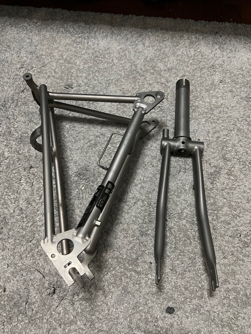 Brompton Original Superlight Titanium Fork & Triangle, Sports Equipment, Bicycles & Parts, Parts ...