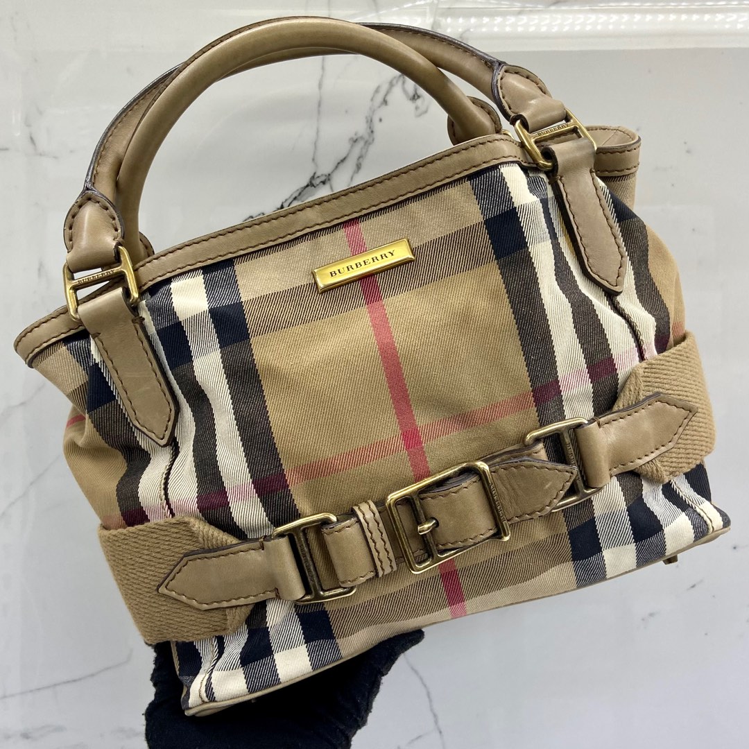 BURBERRY CHECK CANVAS 2WAY 227032714 -, Women's Fashion, Bags & Wallets, Shoulder Bags on Carousell