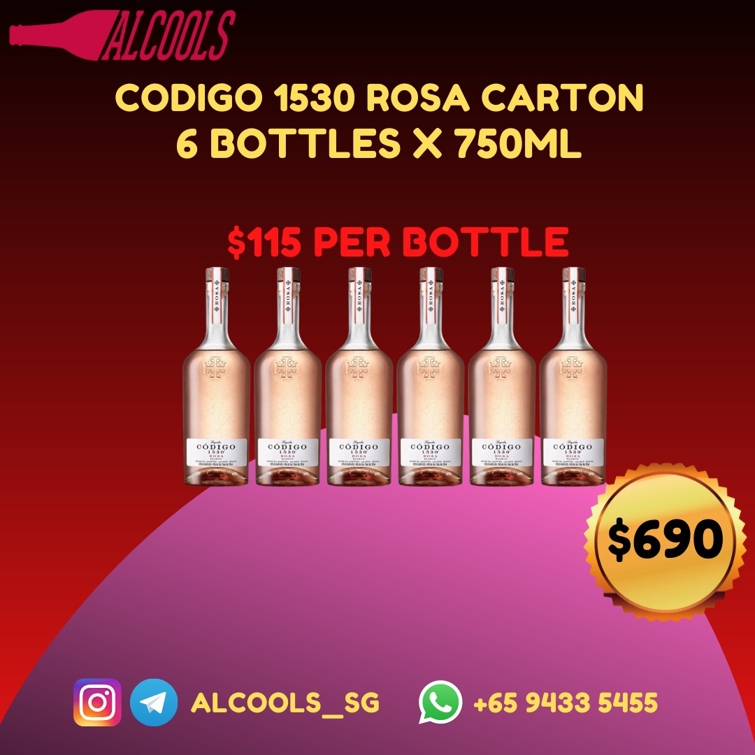 [Carton] Codigo 1530 Rosa x 6 bottles / 750ml / Same Day Alcohol ...