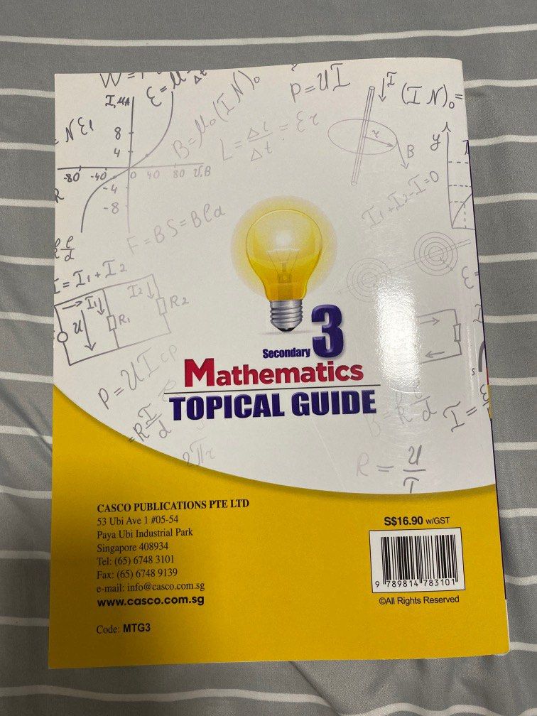 Casco Secondary 3 mathematics topical guide assessment book, Hobbies ...