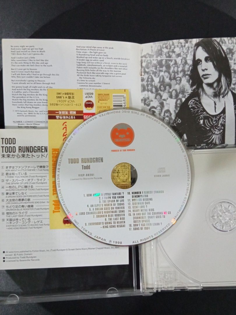 CD Todd Rundgren - Todd, Hobbies & Toys, Music & Media, CDs & DVDs on ...