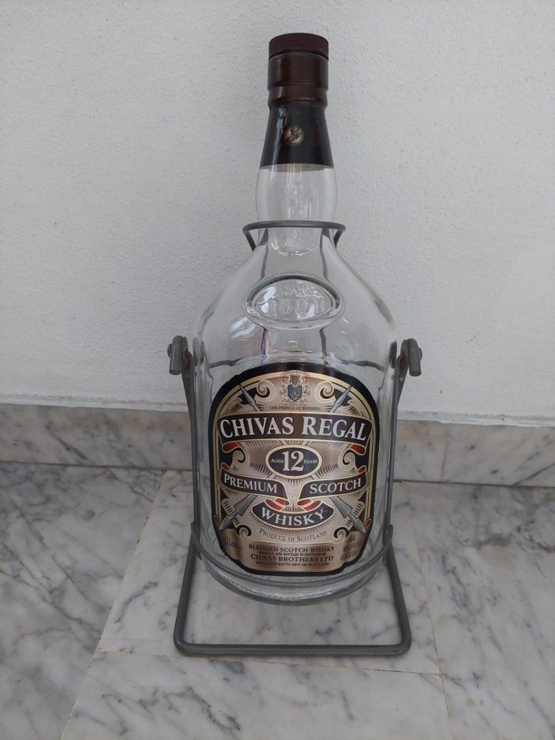 Chivas Regal 12 4.5L Empty Glass Bottle, Hobbies & Toys, Memorabilia ...