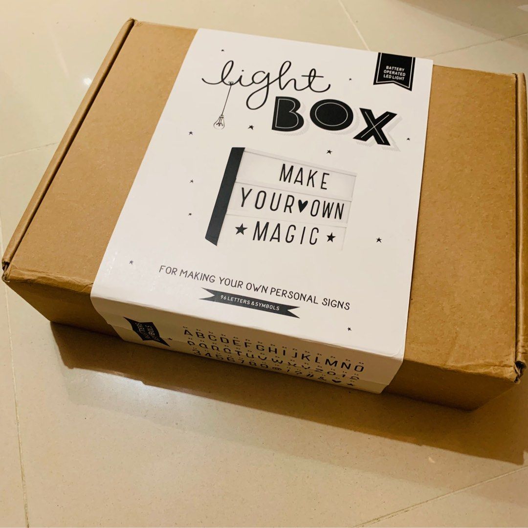 CINEMA TYPO LIGHT BOX A4 size 電影 燈箱 字母燈 文字燈 LED燈 居家 裝飾 擺飾 紀錄 生活 情趣 生日 ...