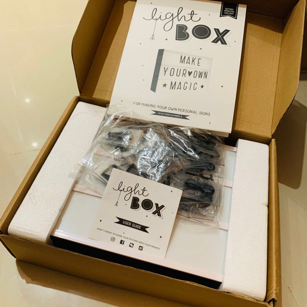 CINEMA TYPO LIGHT BOX A4 size 電影 燈箱 字母燈 文字燈 LED燈 居家 裝飾 擺飾 紀錄 生活 情趣 生日 ...