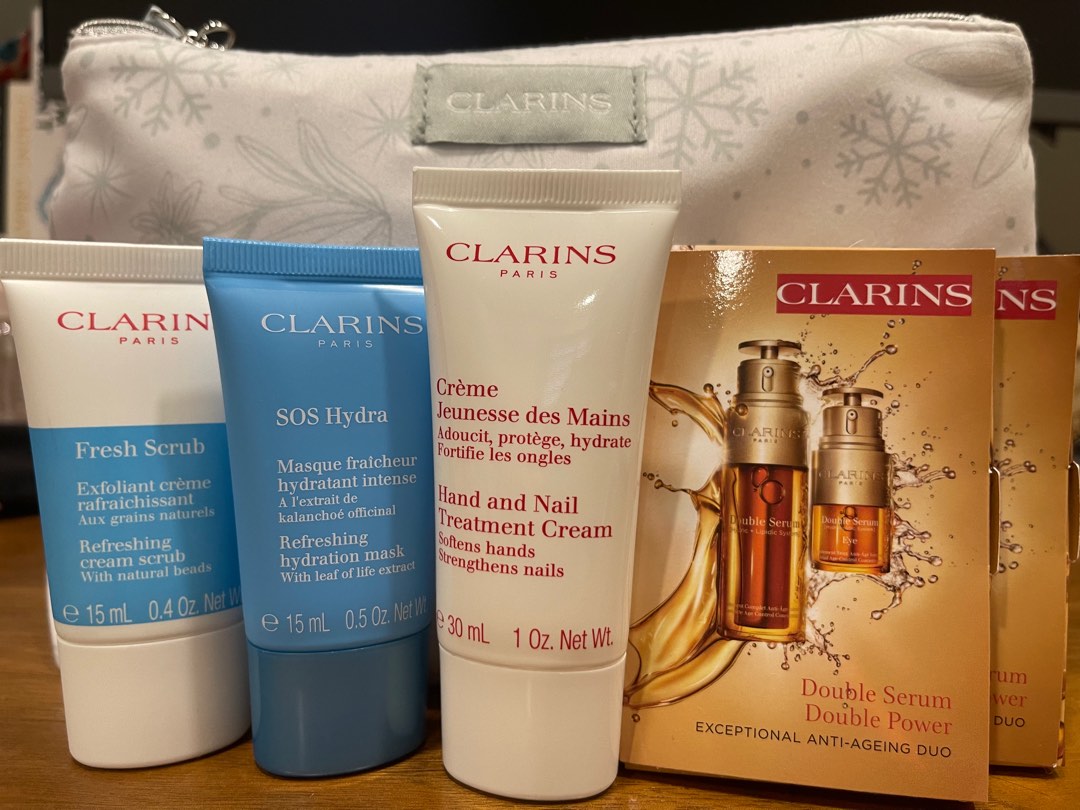 Clarins Travel bundle, Beauty & Personal Care, Face, Face Care on Carousell