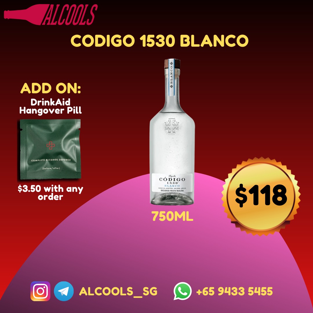 Codigo 1530 Blanco / 750ml / Same Day Alcohol Delivery / Wholesale, Food & Drinks, Alcoholic ...