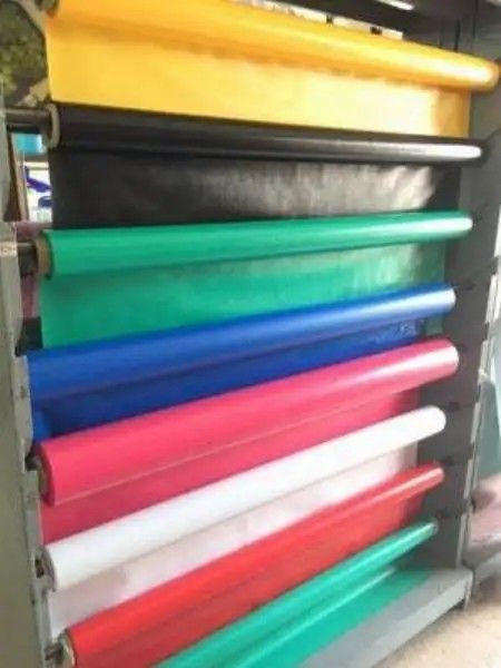 COLORED PLASTIC ROLL ROLLS CHAROL VINYL BANDERITAS FIESTA PARADE ...