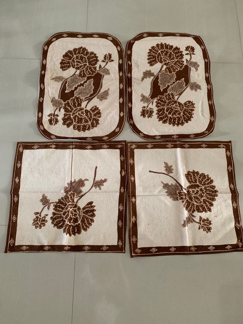 Cotton Batik Table mats and napkins, Furniture & Home Living ...