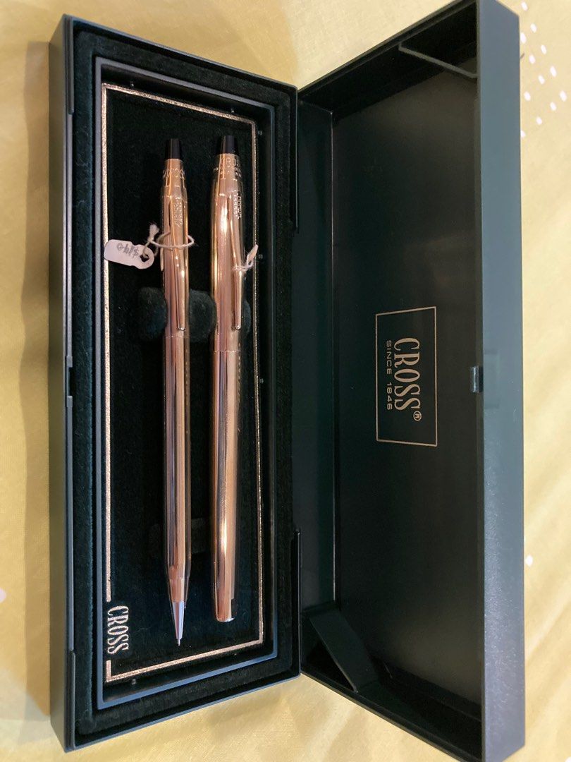 Cross Pen & Pencil set (10k Gold), Hobbies & Toys, Stationery & Craft ...