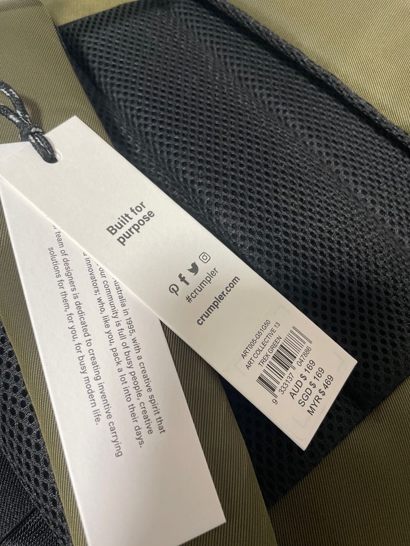Crumpler Backpack Olive Green, Men's Fashion, Bags, Backpacks on Carousell