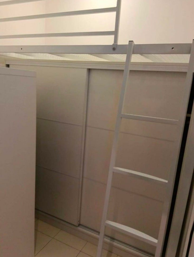 Customize loft bed with sliding door wardrobe/bobm shelter loft bed ...