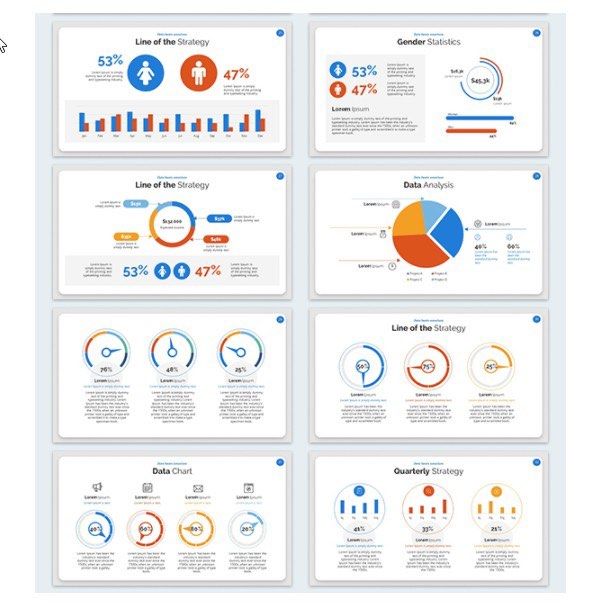 Data Statistic Powerpoint Presentation Template Computers And Tech Office And Business Technology