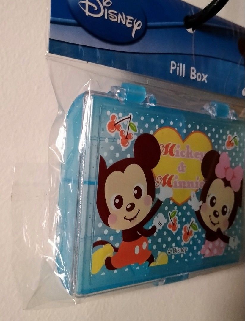 Disney Mickey & Minnie Pill Box Container, Furniture & Home Living ...