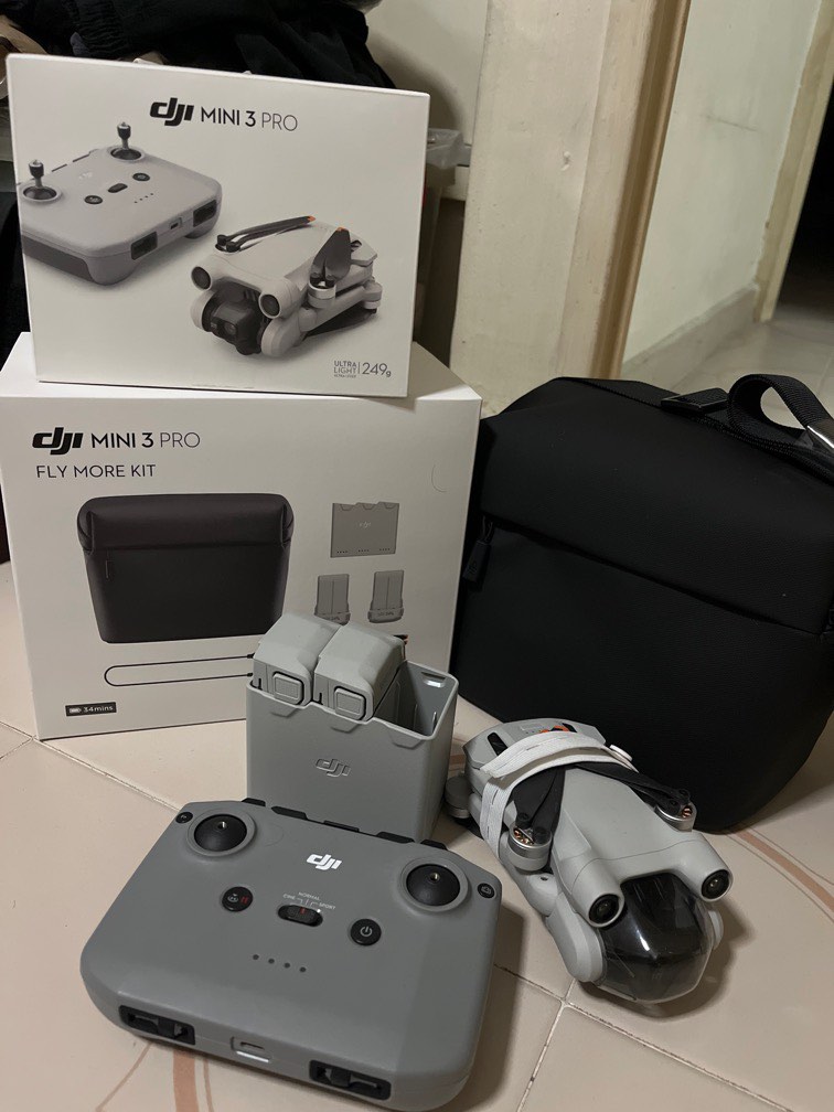 DJI Mini 3 Pro with Fly more kit, Photography, Drones on Carousell