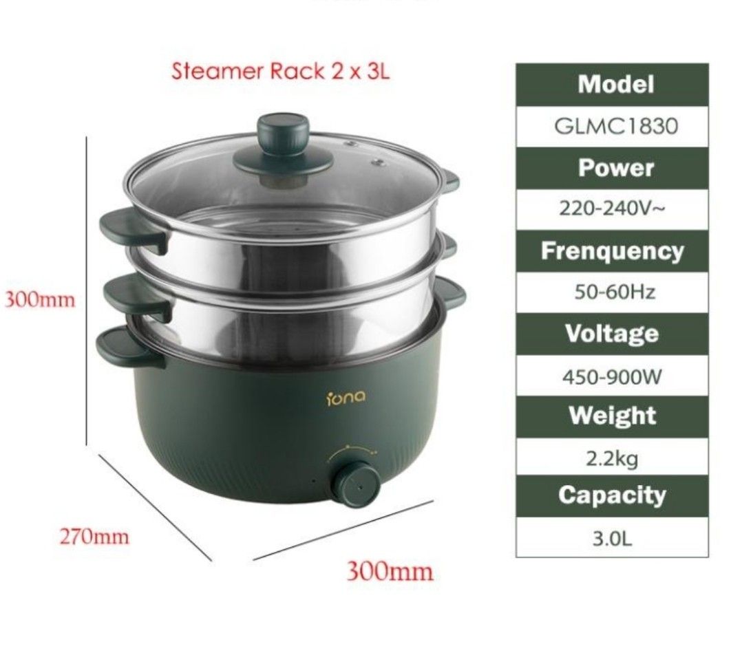 Electric Multi Steamer / Electric Multi Purpose Cooker / Electric Steamboat Pot (Iona), TV ...