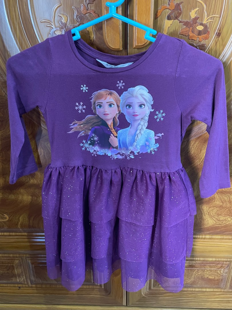 Elsa and Ana Dress, Babies & Kids, Babies & Kids Fashion on Carousell