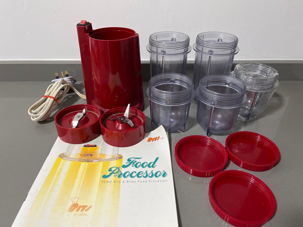 Food processor 2 blades 5 containers 3 covers made in Korea, Furniture ...