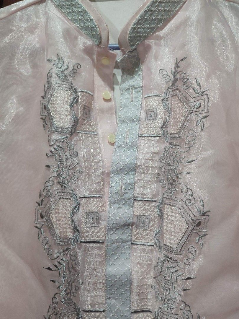 For Sale: Modern Barong Tagalog (Light Pink), Men's Fashion, Coats ...