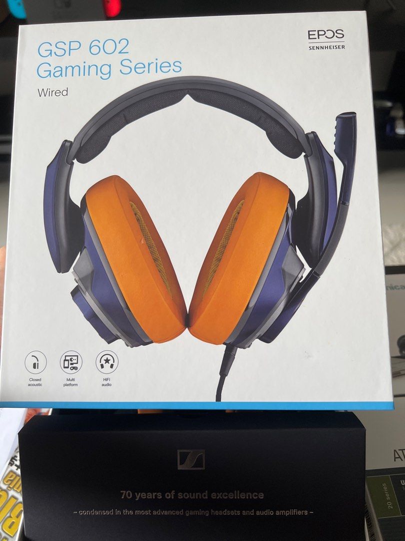 EPOS I Sennheiser GSP 602 – Wired Closed Acoustic Gaming Headset, Noise ...