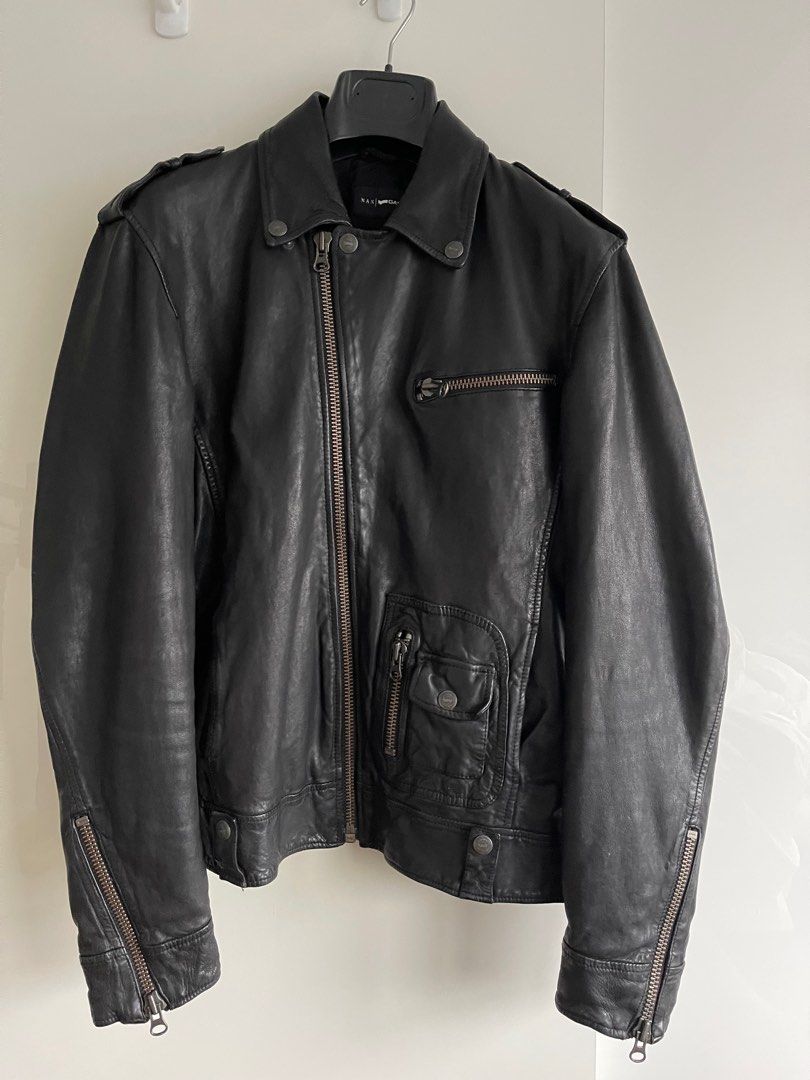 GAS Leather Jacket, L, Men's Fashion, Coats, Jackets and Outerwear on ...