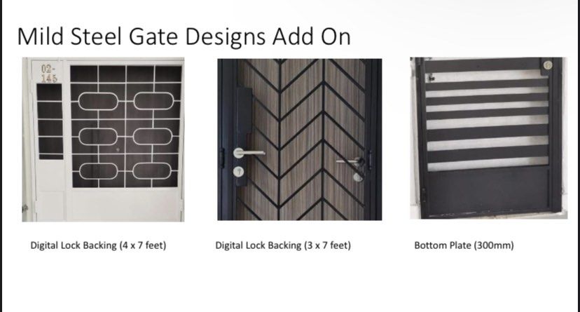 HDB mild steel gate, Furniture & Home Living, Security & Locks, Locks ...